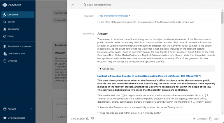 Casetext Launches Co-Counsel, Its OpenAI-Based 'Legal Assistant' To ...