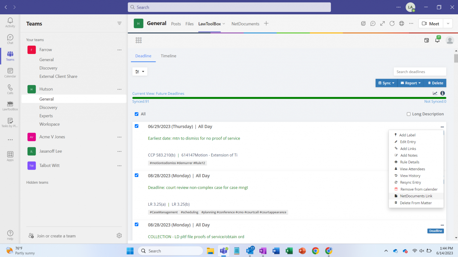 LawToolBox-NetDocuments Integration Unifies Lawyers’ Calendars Across Outlook, Teams and ...